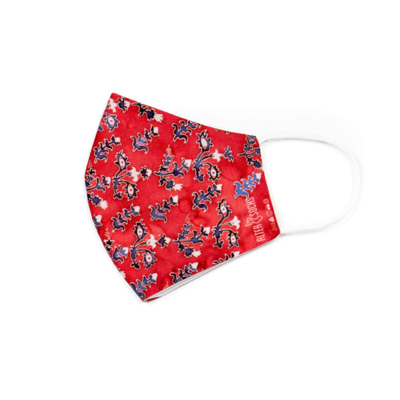 Face Mask with Georgian Traditional Pattern Red - AlterSocks • ალტერსოქსი